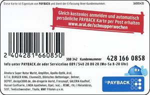 Funktionale Karte: Aral Schnupperkarte (Payback, Deutschland ...
