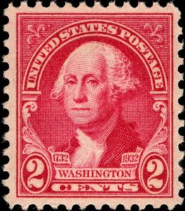Stamp: George Washington (1796), portrait by Gilbert Stuart (United ...
