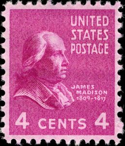 Stamp: James Madison (1751-1836), Fourth President of the U.S.A ...