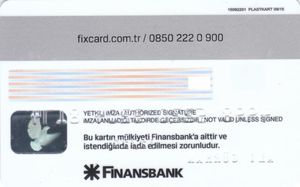 Bank Card: Finansbank-Fix (Finansbank, Türkiye (Turkey)Col:TR-VI-0175.01