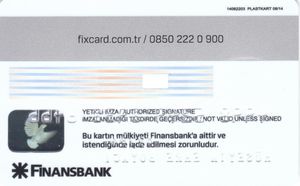 Bank Card: Finansbank-Fix (Finansbank, Türkiye (Turkey)Col:TR-VI-0175.02