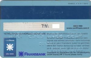Bank Card: CardFinans-Classic (Finansbank, Türkiye (Turkey)Col:TR-VI ...