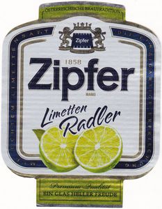 Drink Label: Zipfer Limetten Radler (Brauerei Zipf, AustriaCol:AT-BEER ...