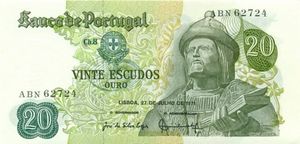 Banknote: 20 Escudos (Portugal(1968-1982 Issue) Wor:P-173a.2b