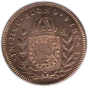 Moneda: 40 Réis (R) (Brasil(1822~1831 - 1st Emperor Peter I) WCC:km363.1