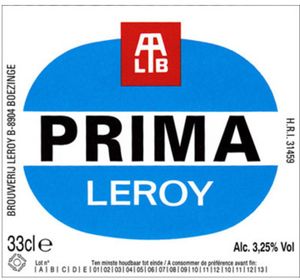 Drink Label: Leroy Prima (Brouwerij Leroy, BelgiumCol:BE-BEER-007135