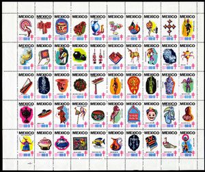 Stamp: 1968 Tools / Mexican Traditions (Mexico: Cinderella Stamps(Anti ...