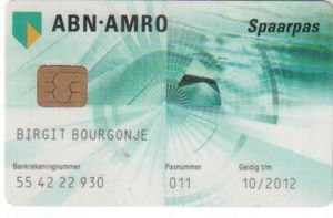 Bank Card: ABN AMRO Spaarpas (ABN-AMRO Bank, NetherlandsCol:NL-GM-0017.01