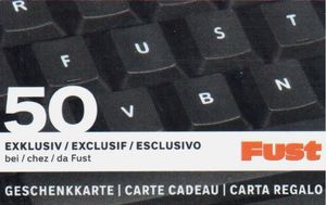 Gift Card: Fust Exklusif (Groupe Coop, Switzerland(Fust) Col:CH-Coop ...