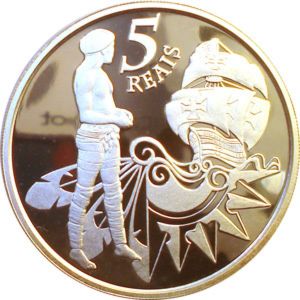 Moneda: 5 Reais (500 Years Discovery of Brazil) (Brasil(1994~Actualidad ...