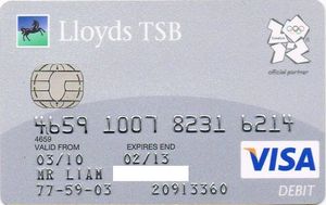 Bank Card: Visa Debit (Lloyds TSB, United Kingdom of Great Britain ...