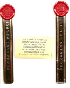 Drink Label: Bucanan's de Luxe Envejecido 12 años (James Buchana's & Co ...