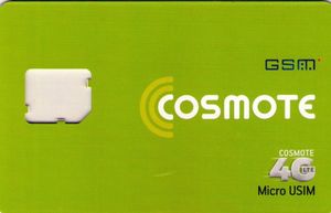 Phonecard: Cosmote 4G Micro USIM LTE (Cosmote, Greece(SIM GSM - Cosmote ...