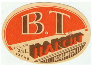 Drink Label: Haecht B.T (Haacht, BelgiumCol:BE-BEER-007280