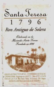 Drink Label: 1796 Ron Antiguo de Solera (C.A. Ron Santa Teresa ...