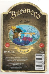 Etiqueta de bebida: Bucanero (Azucarera Arceo Martinez Jamaica, CubaCol ...