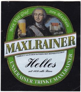 Drink Label: Maxlrainer Helles (Schlossbrauerei Maxlrain, Germany ...
