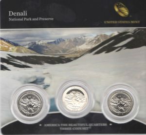 Coin: 25 Cents / Quarter (Denali-Alaska) (United States of America(B04d ...