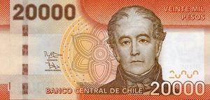 Cédulas: 20,000 Pesos (Chile(2009-2021 Issue) Wor:P-165d