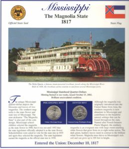 Coin: 25 Cents / Quarter (Mississippi - The Magnolia State) (United ...