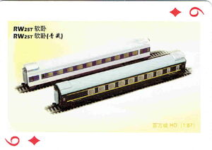 Game Card: 6 - Passenger Wagons RW25T - Scale 1:87 (Playing Cards ...