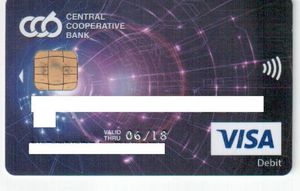 Bank Card: Central Cooperative Bank Visa Debit - 09/14 (Central ...