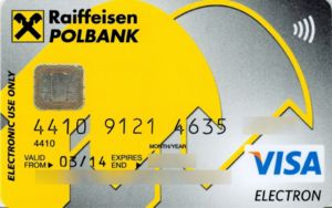 Bank Card: Visa Elektron (Raiffeisen Polbank, PolandCol:PL-VE-0109