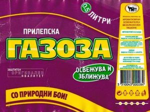 Flaschenetikett: Gazoza (Prilepska Pivarnica, Nordmazedonien) Col:MK ...