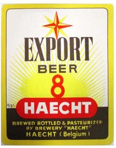 Drink Label: Haecht Export Beer (Haacht, BelgiumCol:BE-BEER-007341