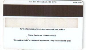 Bank Card: Chevy Chase (Chevy Chase Bank FSB, United States of ...