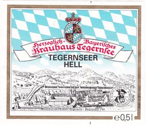 Drink Label: Tegernseer Hell (Herzoglich Bayerisches Brauhaus Tegernsee, Germany, Federal ...