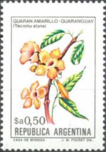 Stamp: Guaran Amarillo - Guaranday (Tecoma stans) - Fluo (Argentina ...