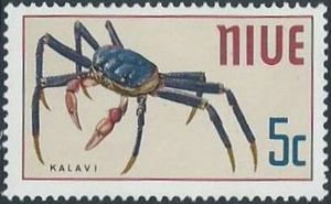 Stamp: Kalavi - Long-legged Land Crab (Discoplax longipes) (Niue(Edible ...