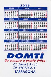 Pocket Calendar: Domti (Spain(Advertising) Col:ESP-2015-Adv-006