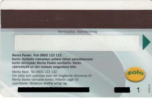 Bank Card: Merita (Merita Bank Ab, FinlandCol:FI-GM-0014