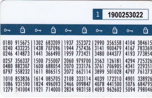 Tarjeta de Banco: Code card (Finland bank, FinlandiaCol:FI-GM-0015