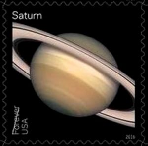 Stamp: Saturn (United States of America) (Views of Our Planets) Mi:US ...