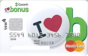 Bank Card: Garanti Bonus-Trink (Garanti Bankası, Türkiye (Turkey)Col:TR ...