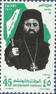 Stamp: Archbishop Hilarion Capucci (EgyptMi:EG 1251,Sn:EG 1041,Yt:EG ...