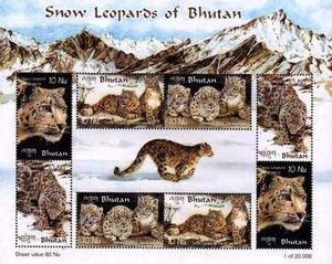 Stamp: Snow Leopard (Panthera uncia) (Bhutan(Snow Leopards (2019)) Mi ...