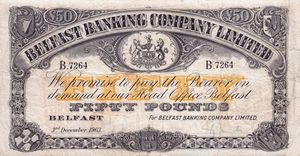 Banknote: 50 Pounds (Ireland-Northern(1922-1968 Issue Belfast Banking ...