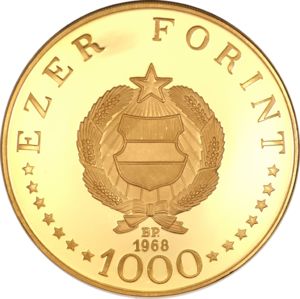 Mince: 1,000 Forint (150th Anniversary of Ignácz Semmelweis) (Maďarsko ...