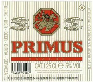 Drink Label: Primus (Haacht, BelgiumCol:BE-BEER-007595