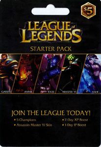 Gift Card: League of Legends Starter Pack (On-Line Games Under 5 Cards ...