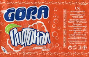 Etiqueta de bebida: Gora orange (Koding Gorska, Macedonia del NorteCol ...