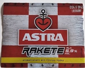 Drink Label: Astra Rakete (Bavaria Brauerei Hamburg, Germany, Federal ...