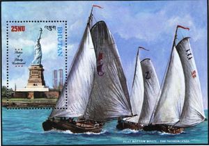 Stamp: Statue of Liberty, World Trade Center (Bhutan(Statue and ships ...