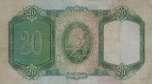 Banknote: 20 Escudos (Portugal(1941-1959 Chapa 6 and 6A Issue) Wor:P-153b.1