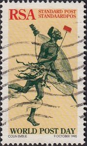 Stamp: African Postman (South Africa(World Post Day) Mi:ZA 975,Sn:ZA ...
