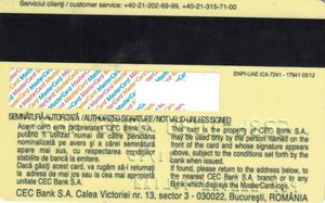 Bank Card: CEC Bank (CEC / Casa de Economii si Consemnatiuni, Romania ...